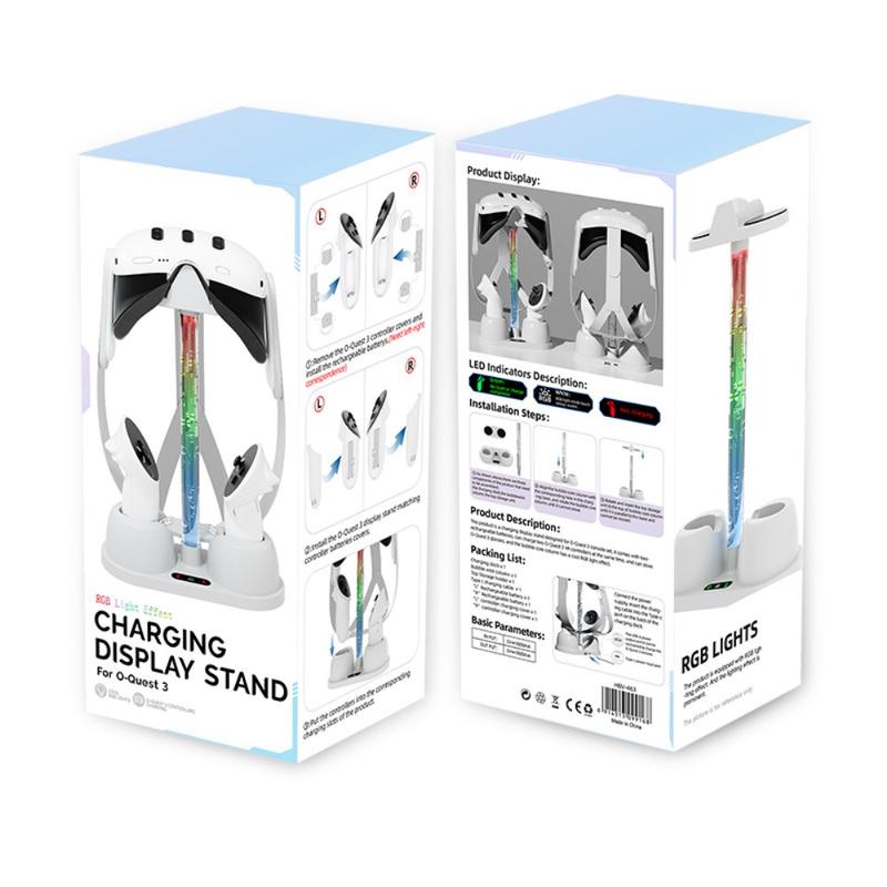 HBV-463 For Meta Oculus Quest 3 RGB VR-hodesett Ladestasjon Display ...