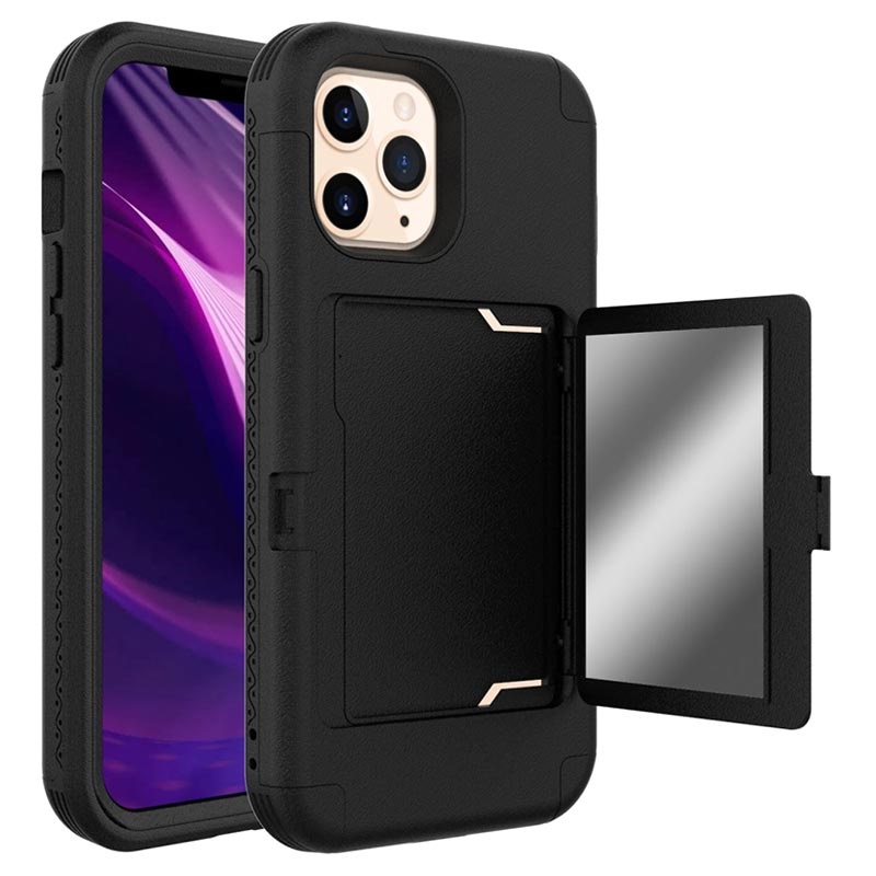 iPhone 12 Pro Max Hybrid-deksel med Speil og Kortholder