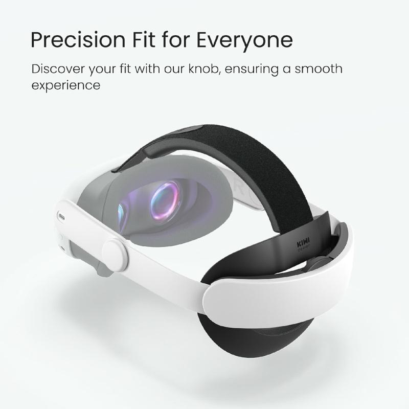 KIWI Design K4-QS02 VR-hodestropp for Meta Quest 3/3S - hvit / svart