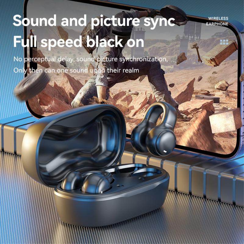 M47 Earclip Bone Conduction Trådløs hodetelefon med mikrofon Bluetooth ...