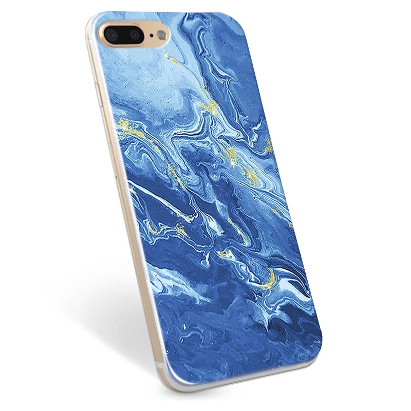 iPhone 7 Plus / iPhone 8 Plus TPU-deksel - Fargerik Marmor
