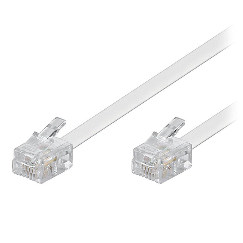 Goobay RJ11 / RJ11 4-pin Telefonkabel - Hvit