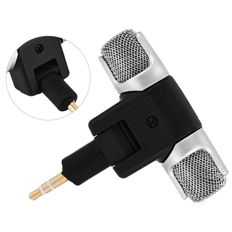 Mini Bærbar Mikrofon til Smarttelefoner og Nettbrett - 3.5mm